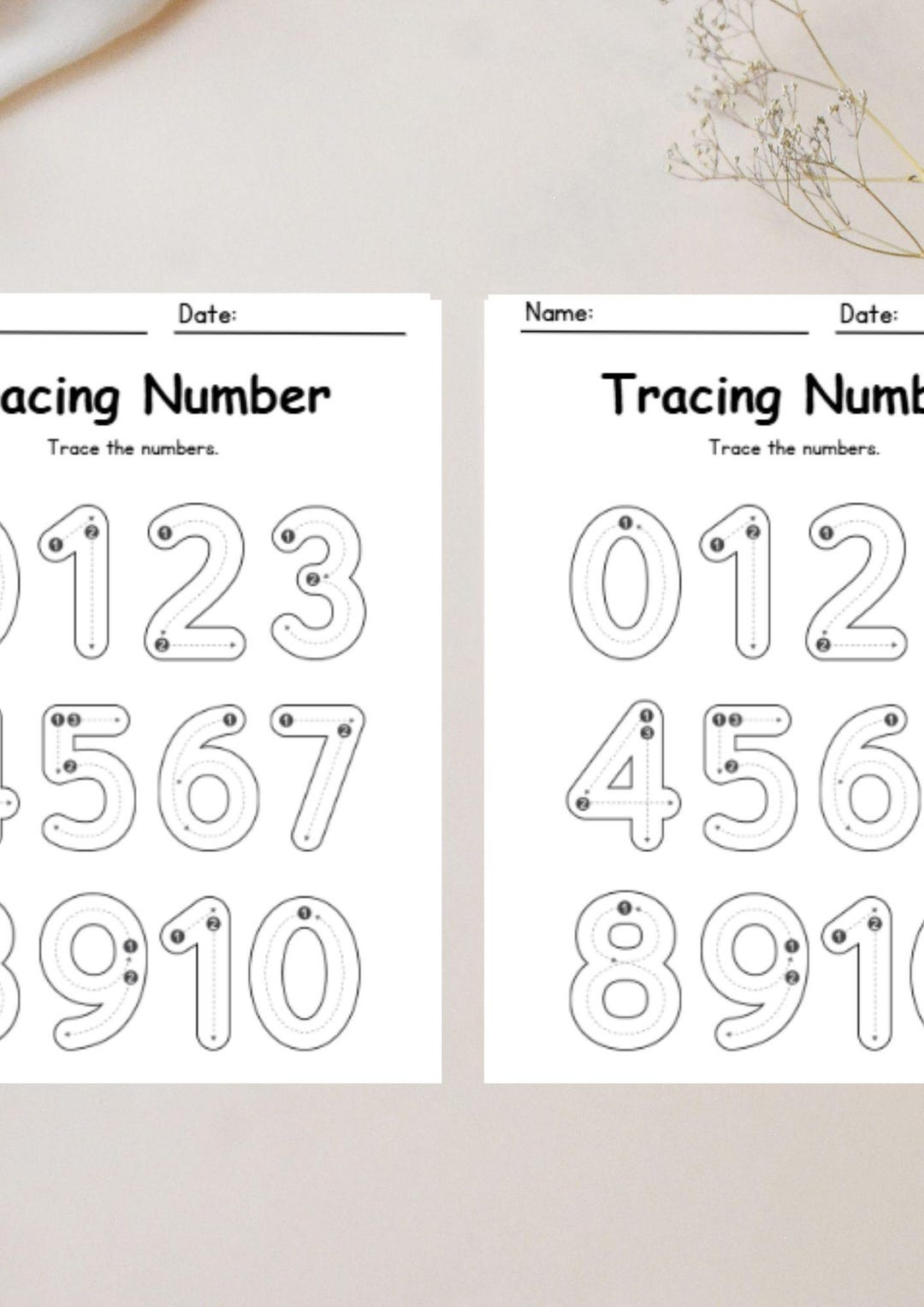 Trace the Numbers (theme: Transportation) - Etsy