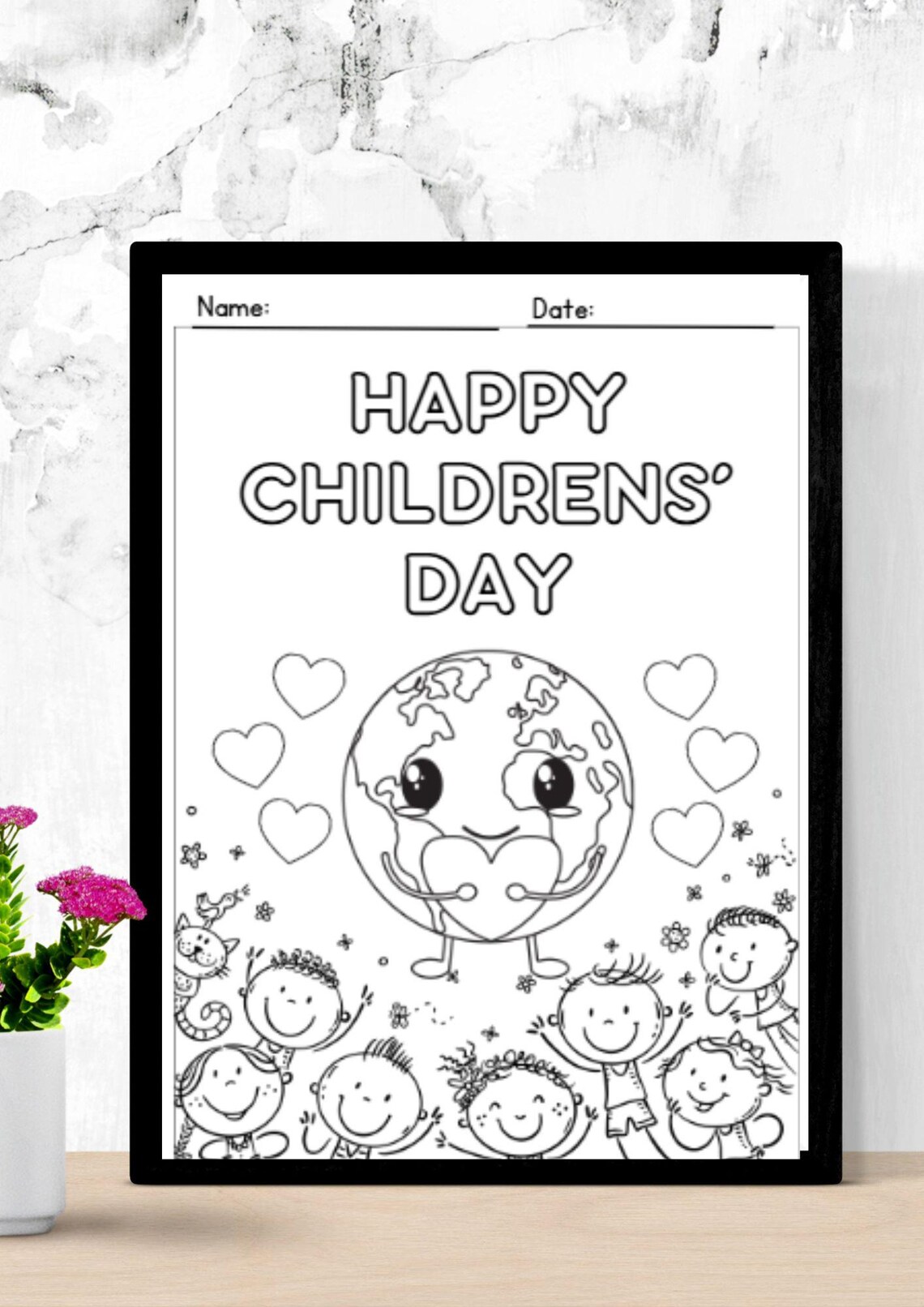 Children’s Day Coloring & Activity Sheet - Etsy