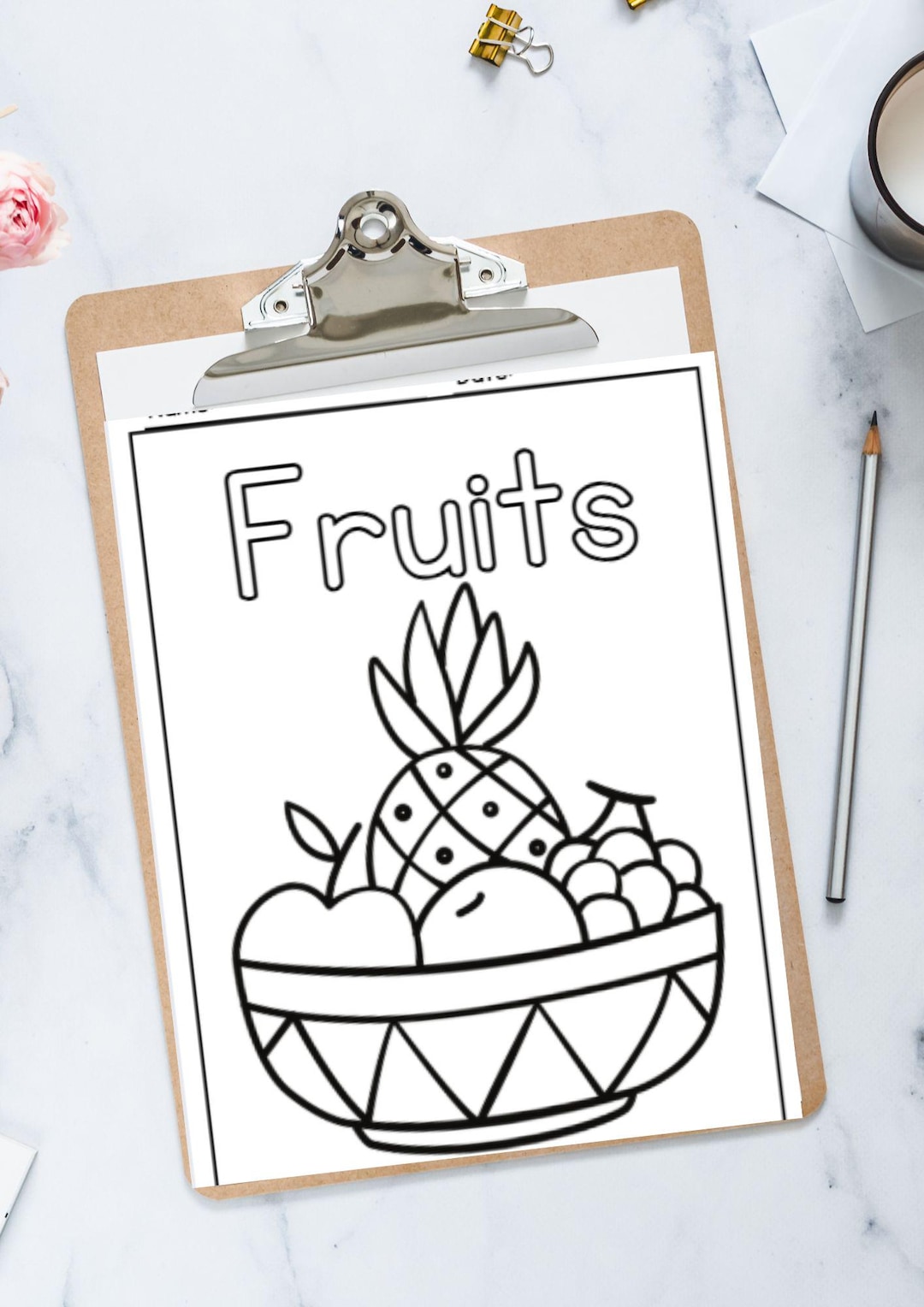 Fruits Coloring Pages for Kids | Printable PDF (11 Pages) - Etsy