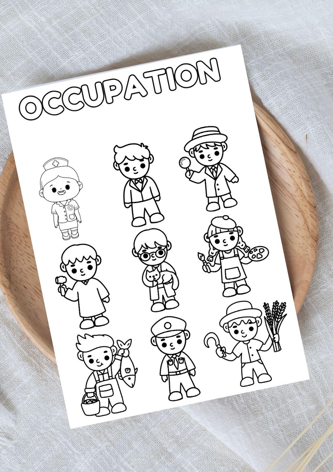 Printable Occupation Worksheets | Preschool and Kindergarten Activity ...