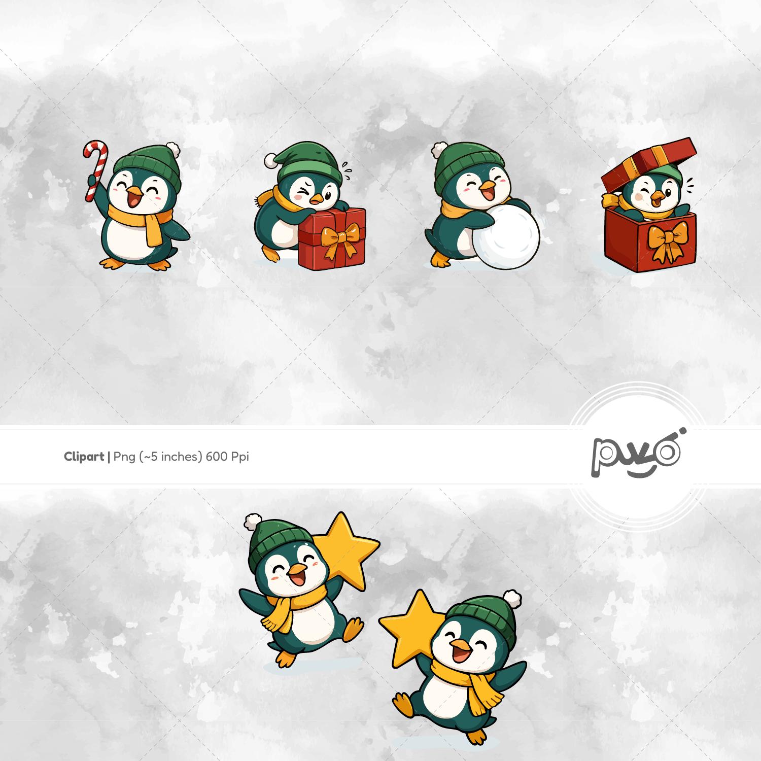 Christmas Clipart Bundle | Cute Santa, Reindeer, Fox, Bunny, Penguin ...