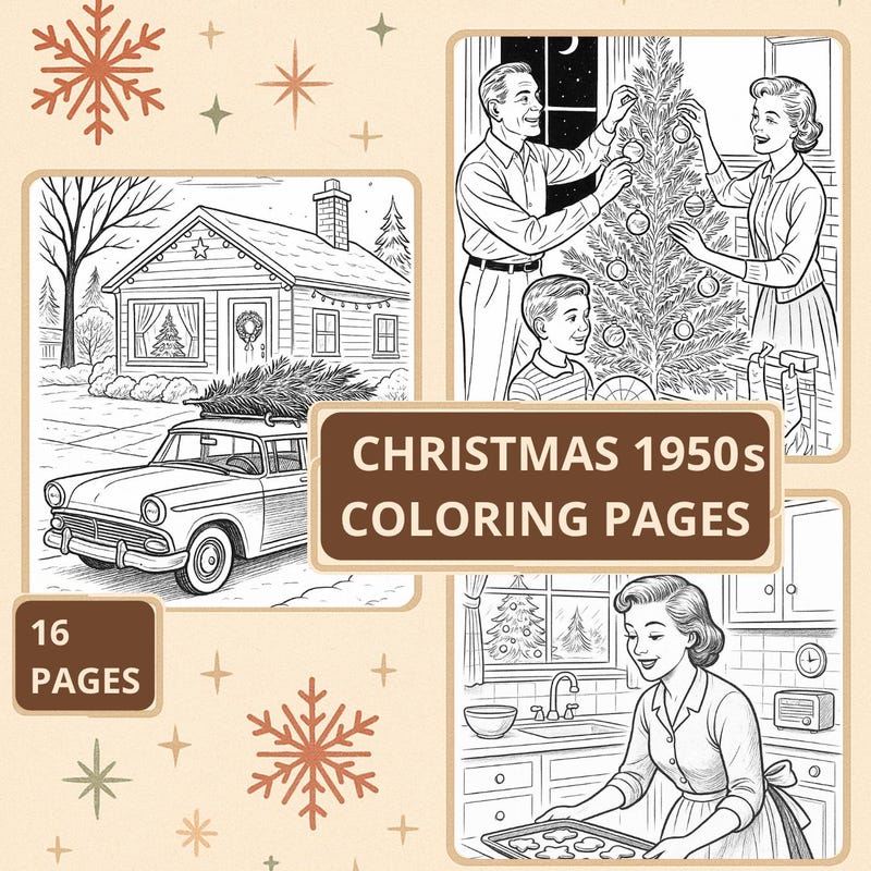 1950s Coloring Book - Etsy