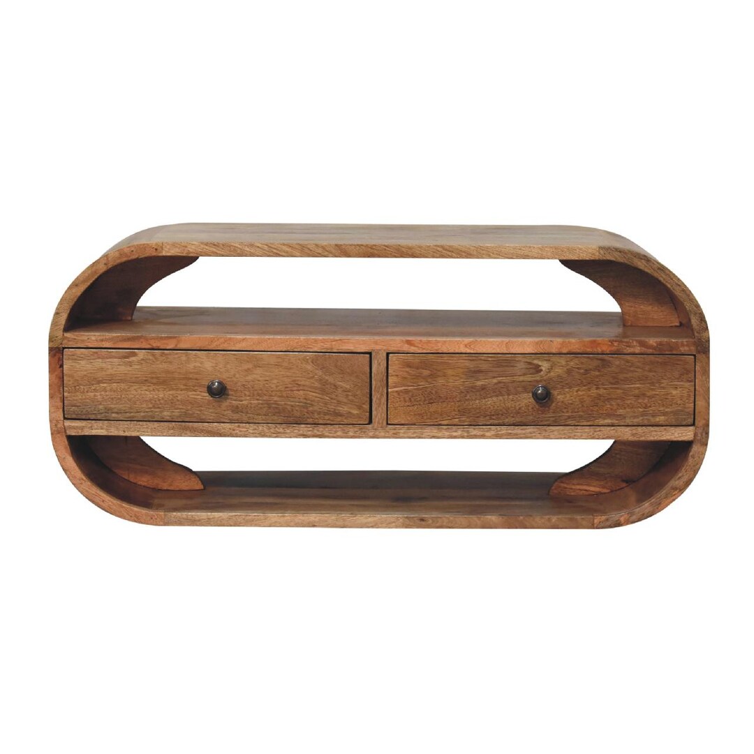 Modern 2 Drawer Curved Edge Tv Unit - Etsy