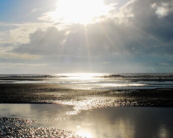 Sunburst Beach Ocean Sunrise Fine Art Print | Etsy