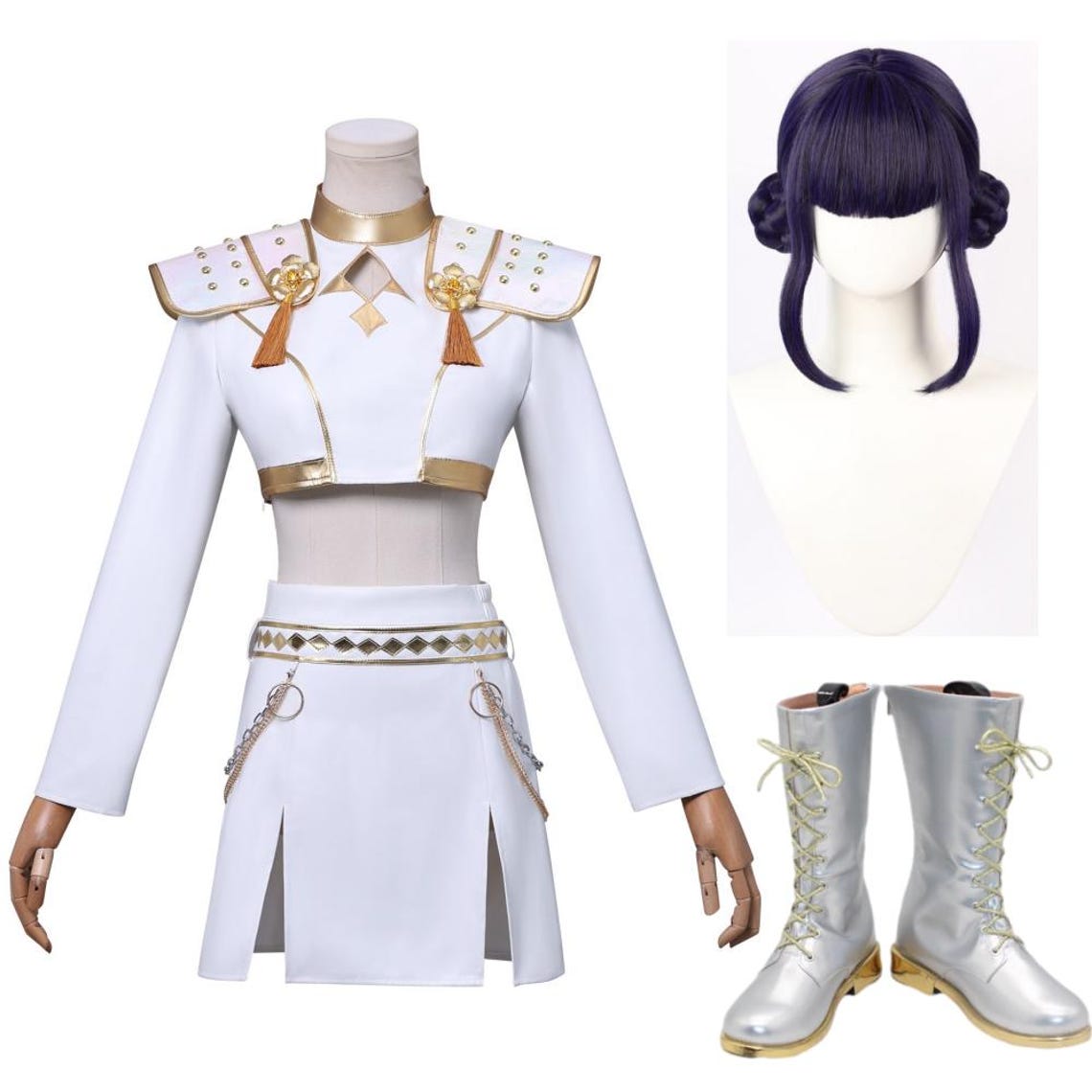 Kpop Demon Hunters Zoey What It Sounds Like White Stage Outfit Cosplay ...