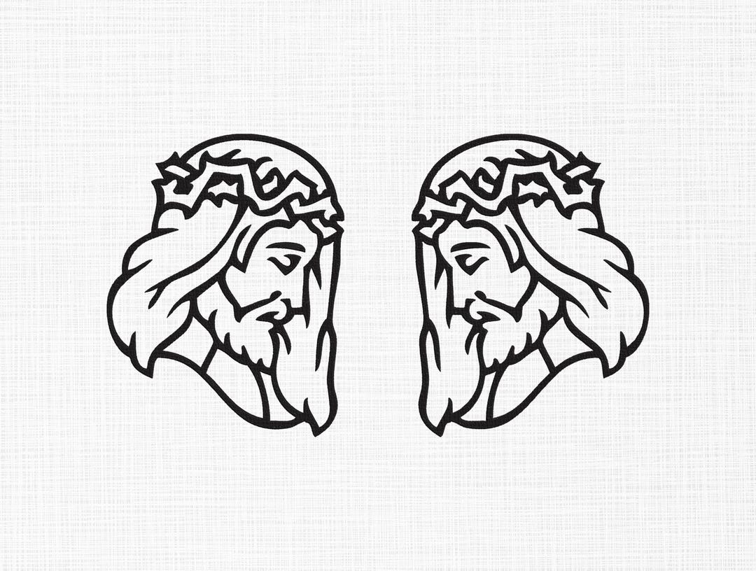 Jesus Embroidery Design, Jesus Face Embroidery Design, Face of Christ ...