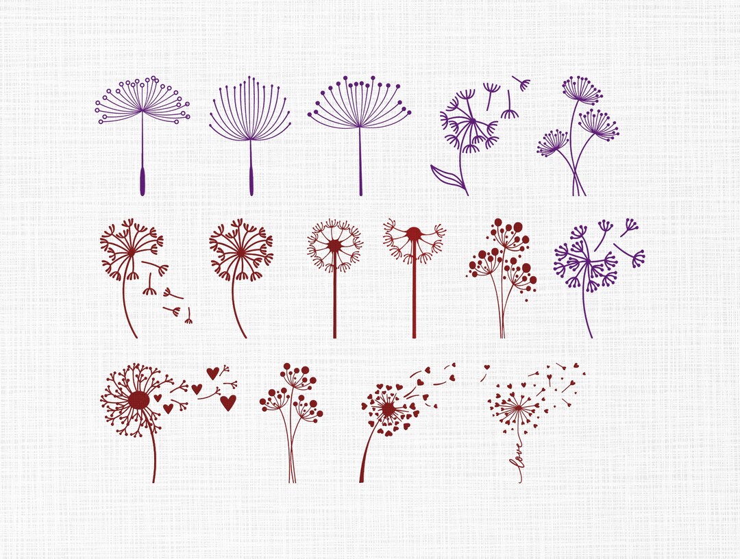 Dandelions Embroidery Design, Dandelion Bundle Embroidery Design ...
