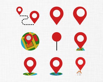 Map Location Icon Embroidery, Location Embroidery Design, Map Icon ...
