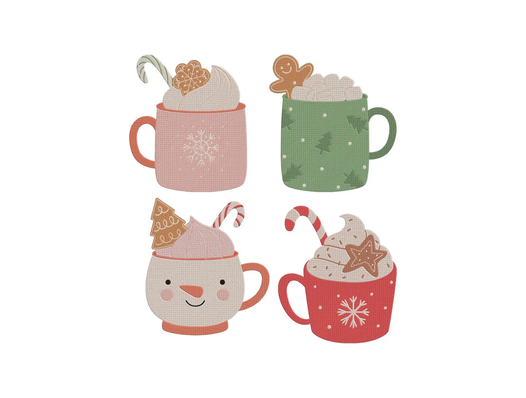 Hot Chocolate Embroidery Design, Coffee Cup Mini, Machine Embroidery ...