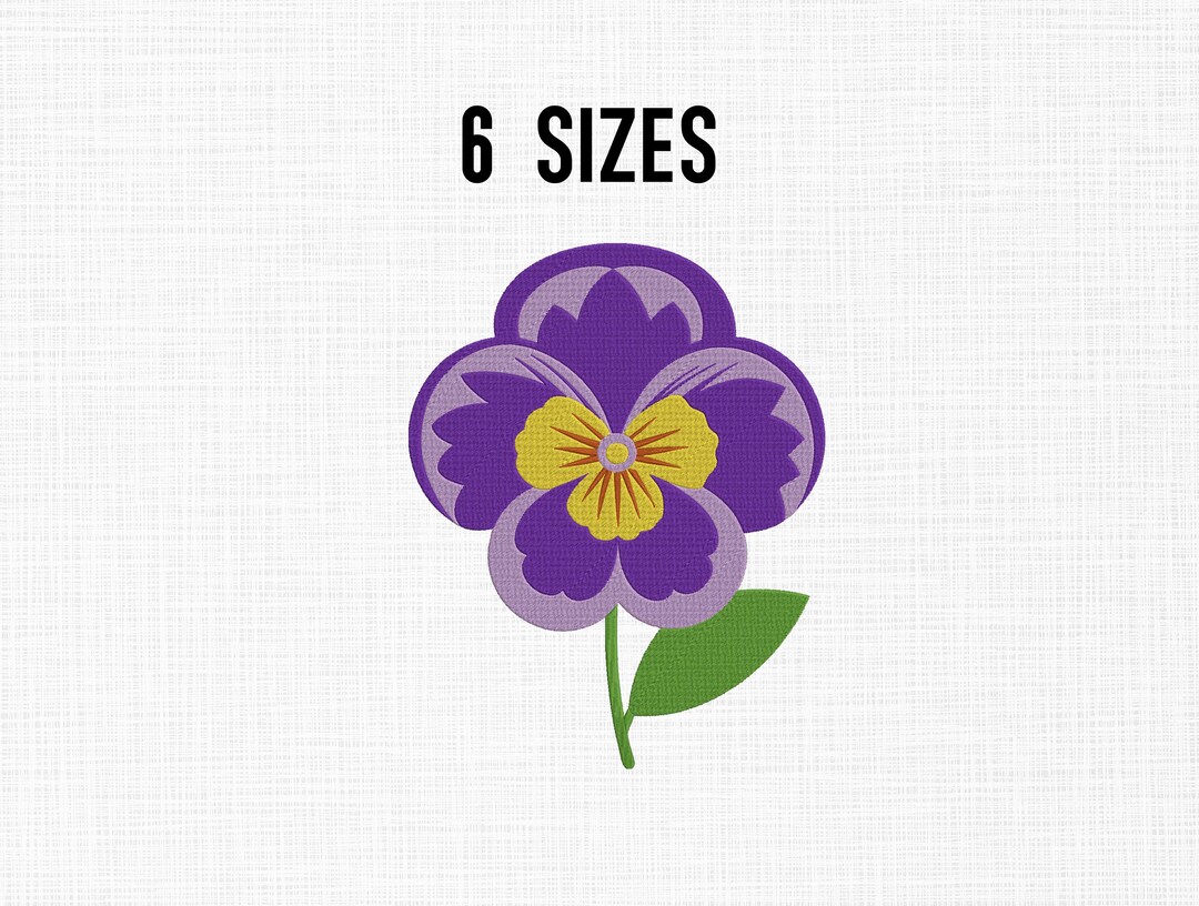 Pansy Flower Embroidery Design, Garden Machine Embroidery Designs ...