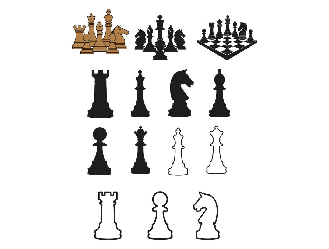 Chess Embroidery Design, Chess Pieces Embroidery, Chess Board ...
