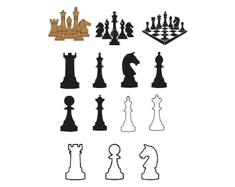 Chess Embroidery Design Files, Chess Pieces Embroidery Files, Chess ...