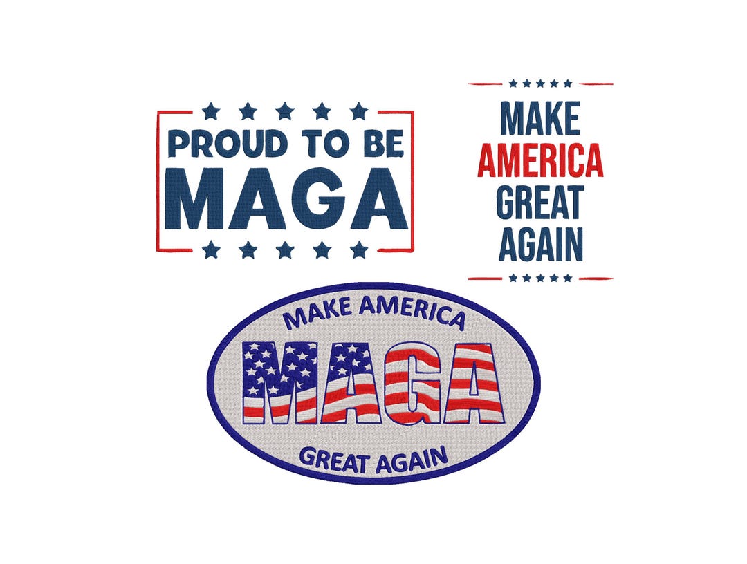 Make America Great Again Set Embroidery Design, Trump Make America ...
