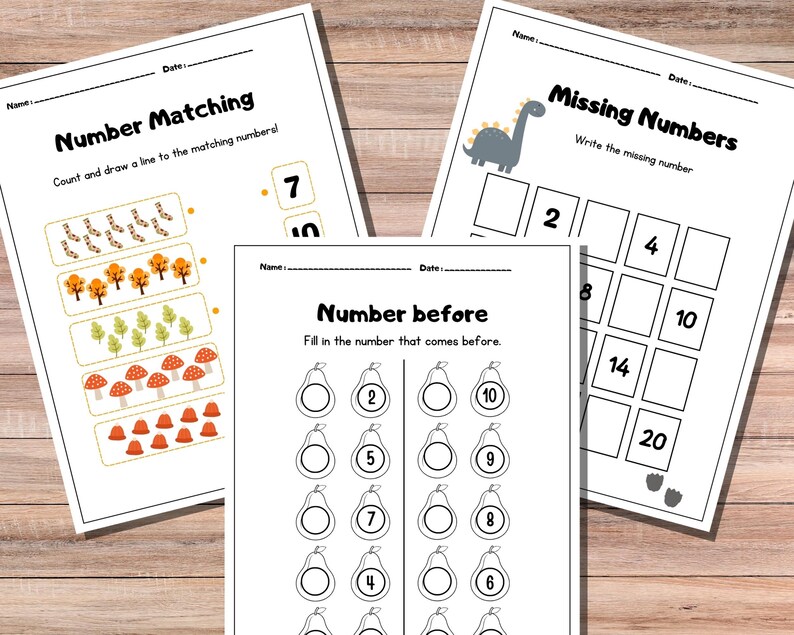 Printable Math Worksheets for Kids | Number Matching -addition ...