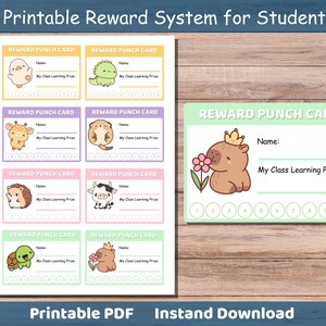 Student Reward Punch Card: Classroom Behavior Incentive (digital ...