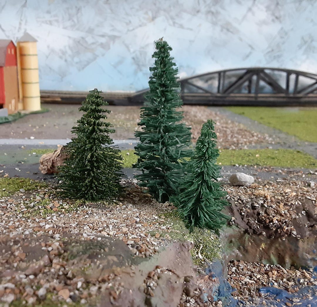50 N-scale Evergreen Trees - Etsy