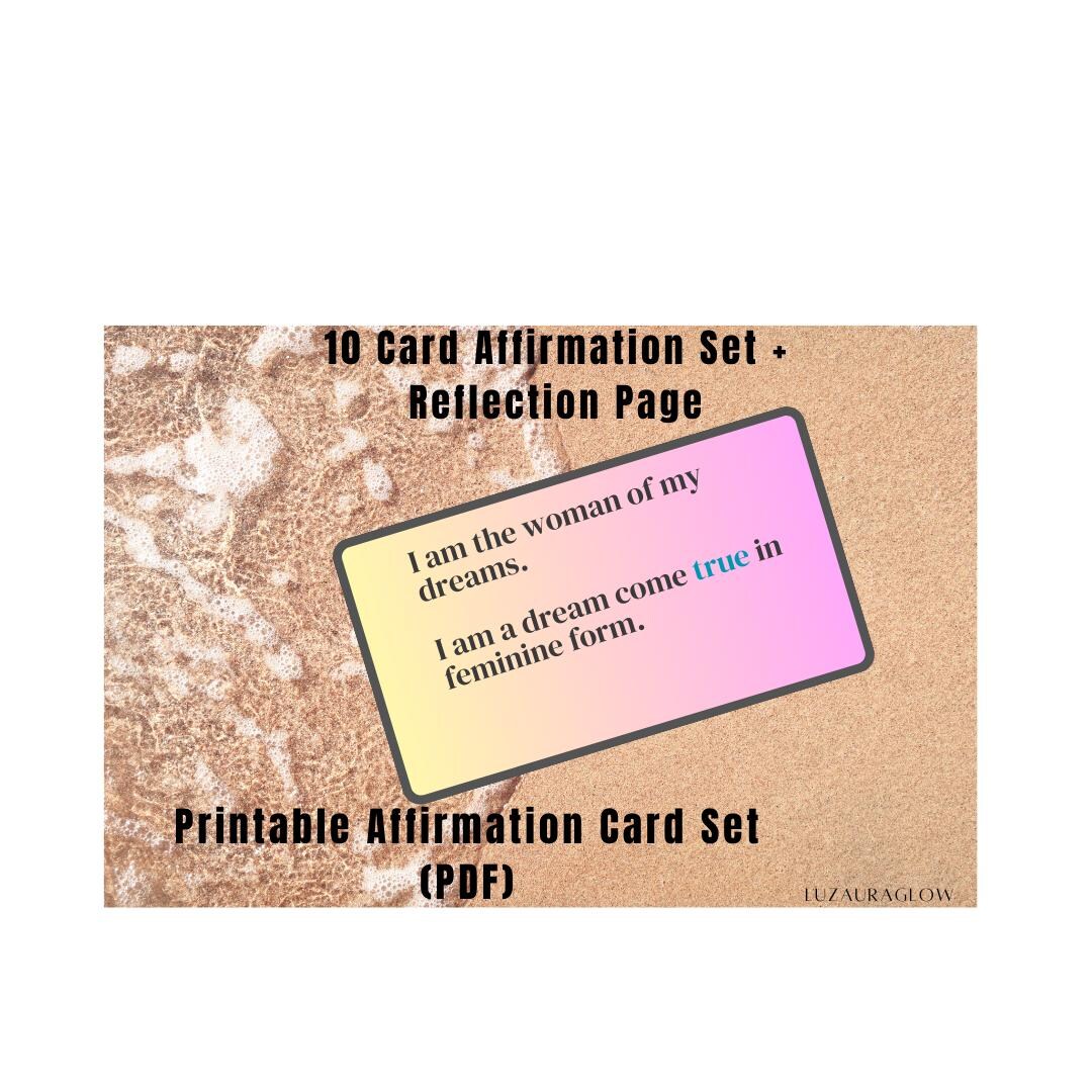 Self-concept Affirmation Cards | 10 Cards Printable Affirmation Set ...