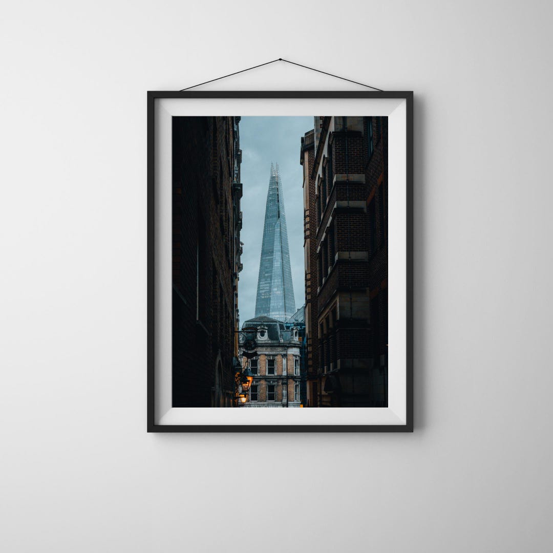 The Shard Framed by Alleyway: London Wall Art Photography Print - Etsy