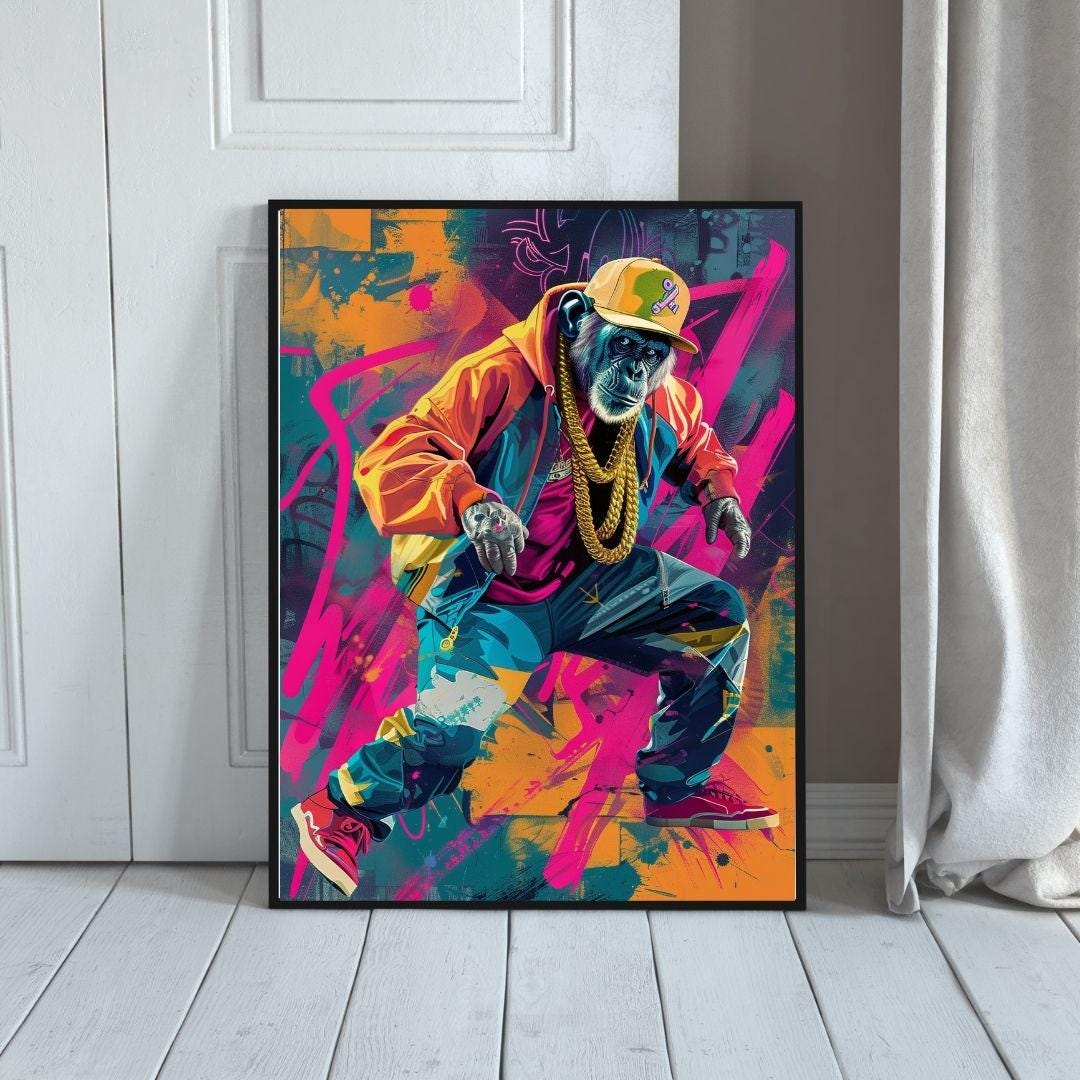The Street King | Funky Children Art | Printable Wall Art | Urban Pop ...