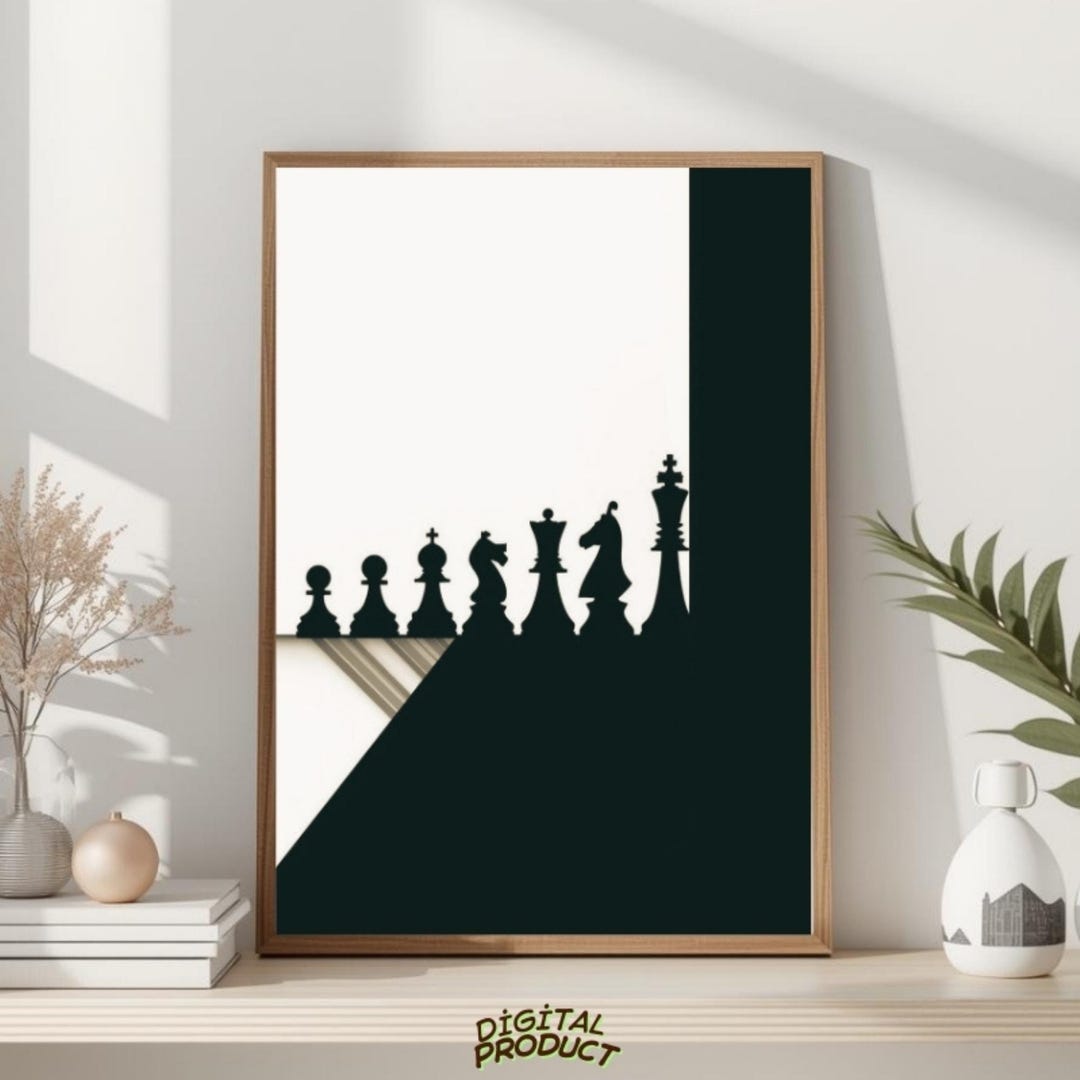 Chess Piece Evolution Art | Growth Mindset Poster | Strategy Wall Decor ...