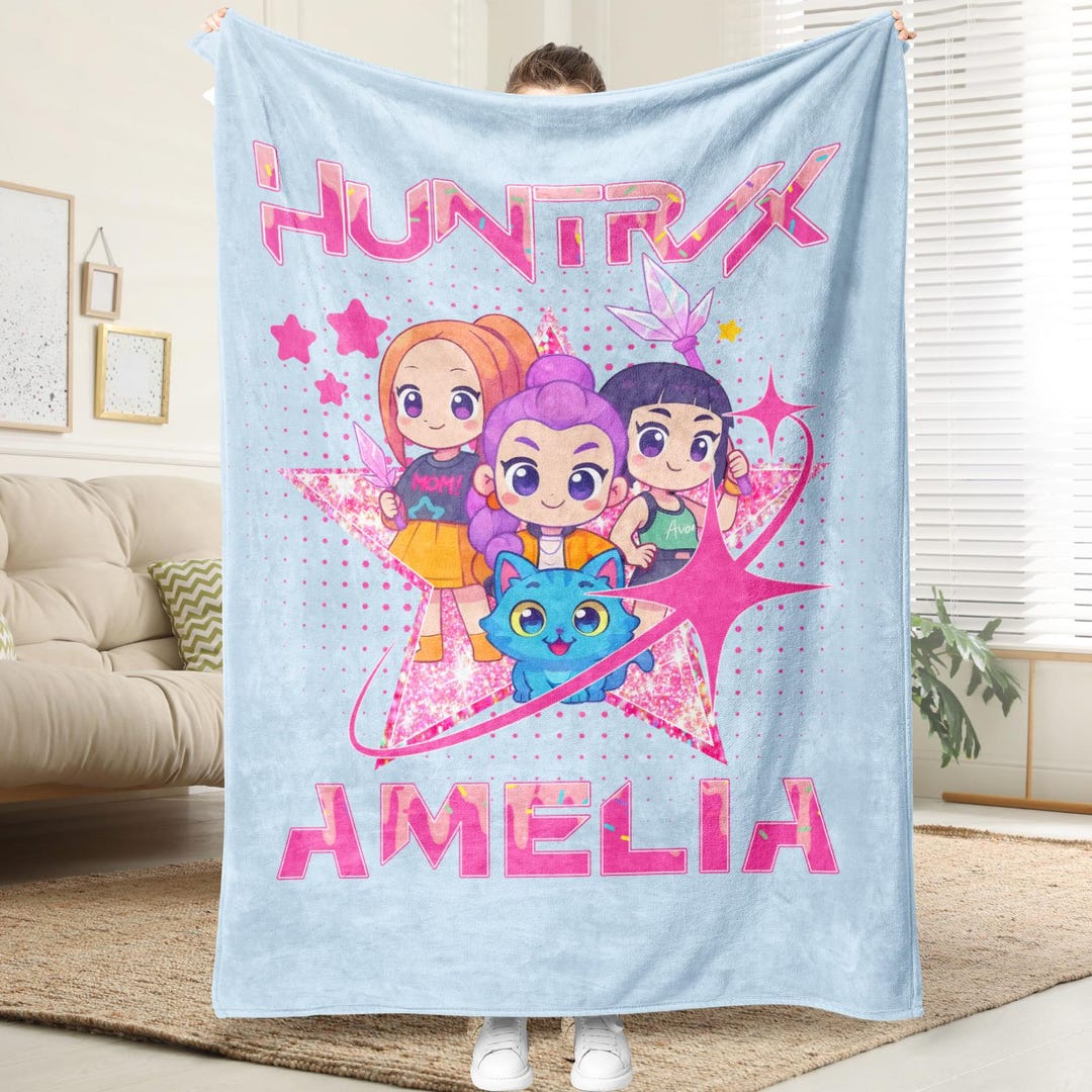 Personalized Huntrix Theme Blanket - Custom K-pop Demon Hunter Design ...