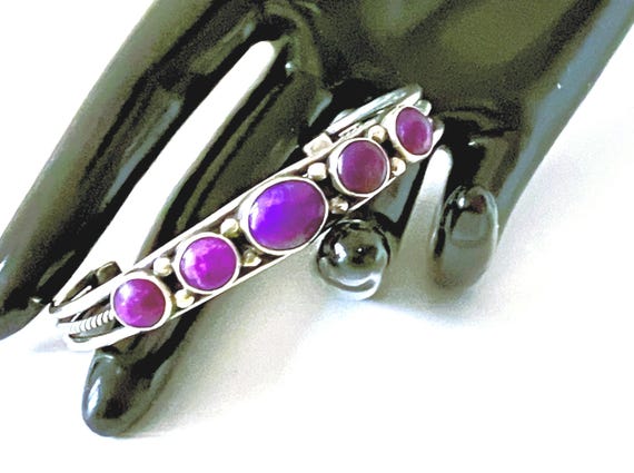 Vintage Verdy Jake Native American Sugilite and Sterl… - Gem