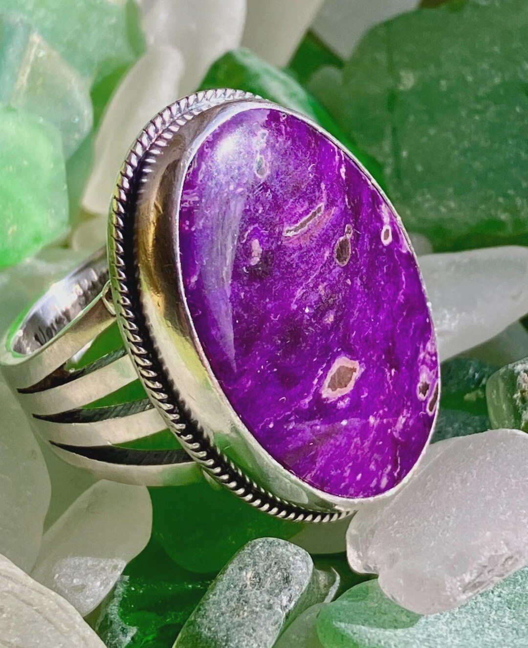 Vintage Verdy Jake Native American Sugilite and Sterling Silver Ring ...