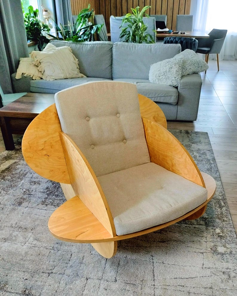 Oval Rocker, Rocking Chair, Modern Chair. - Etsy Israel