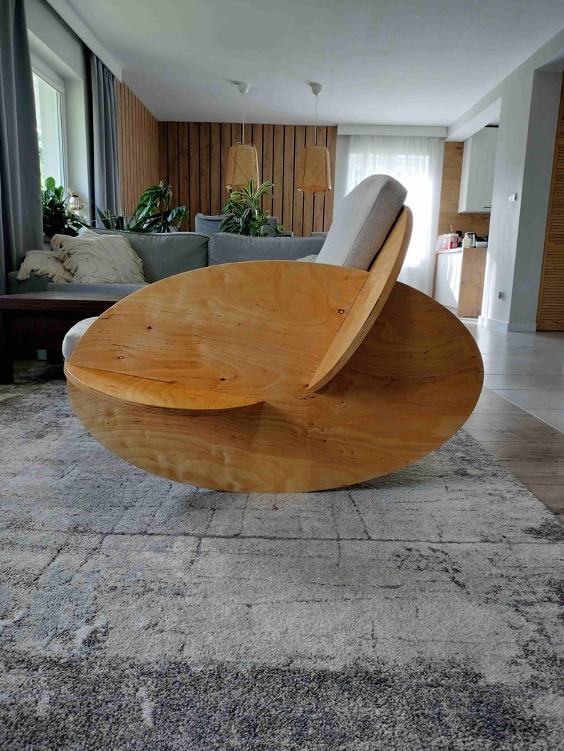 Oval Rocker, Rocking Chair, Modern Chair. - Etsy Israel