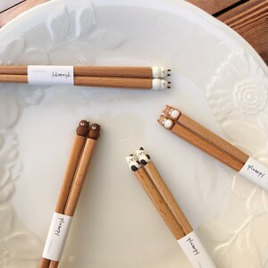 Japanese Chopsticks, Kawaii Gifts, Plumpy Chopsticks, Animal Topped ...