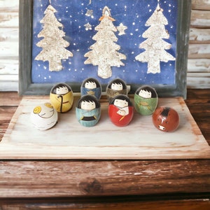 Japanese Nativity Set, Kokeshi Nativity, Nativity Scene, Christmas ...