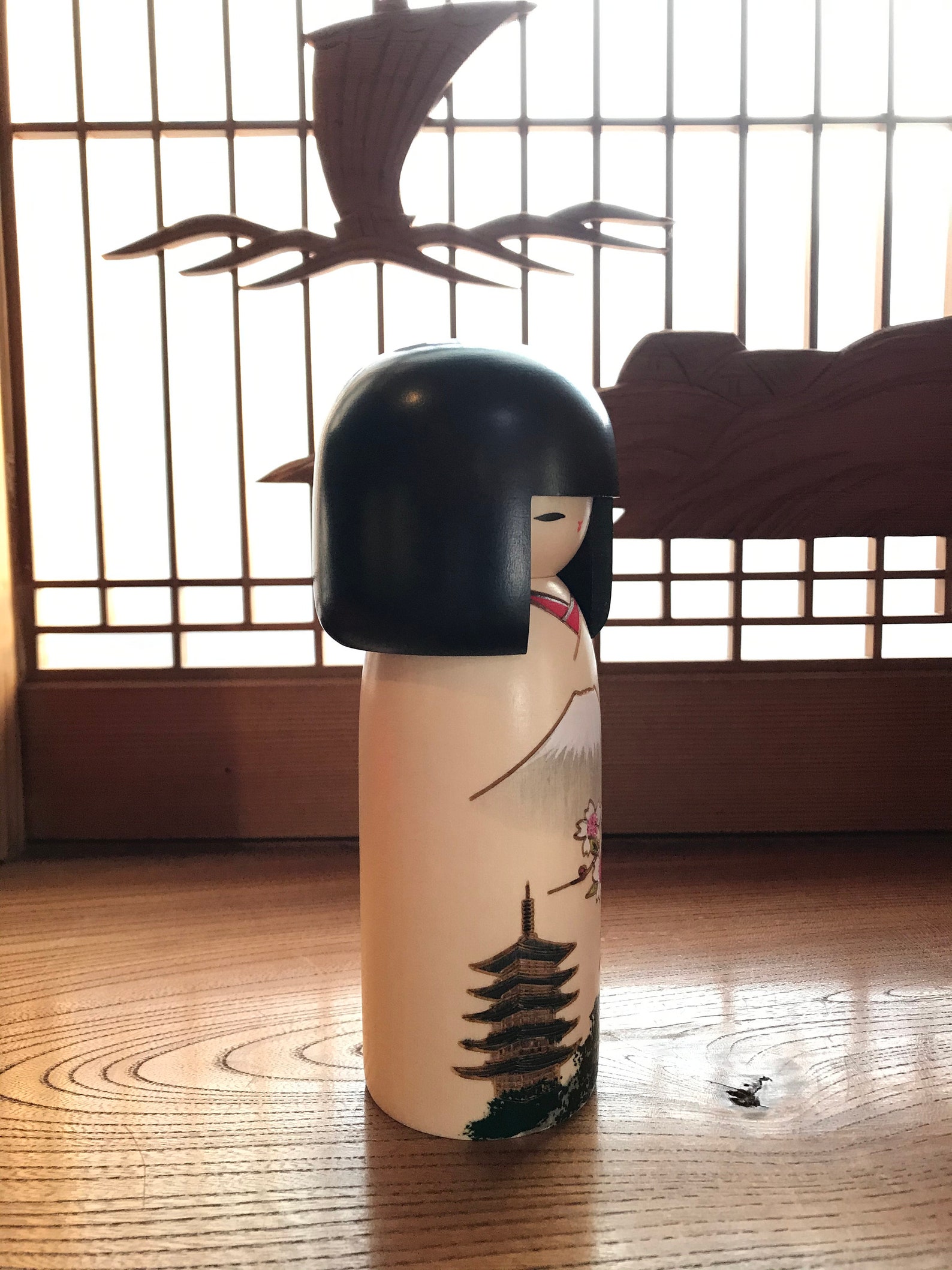 Japanese Kokeshi Doll Mount Fuji Art Japanese Aesthetic - Etsy