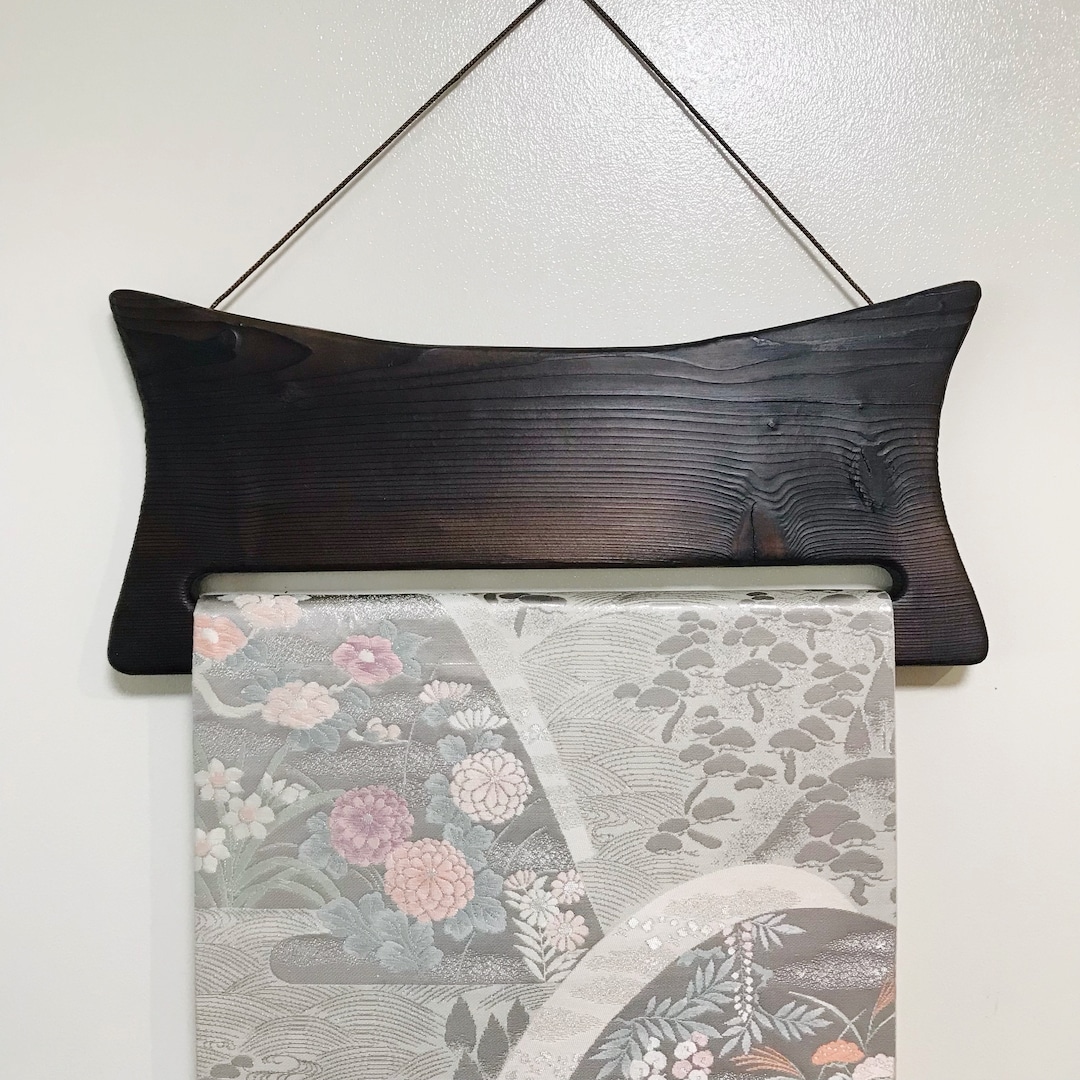 Japanese Obi Hanger, Handmade Wooden Hanger for Obi Display, Tapestry ...
