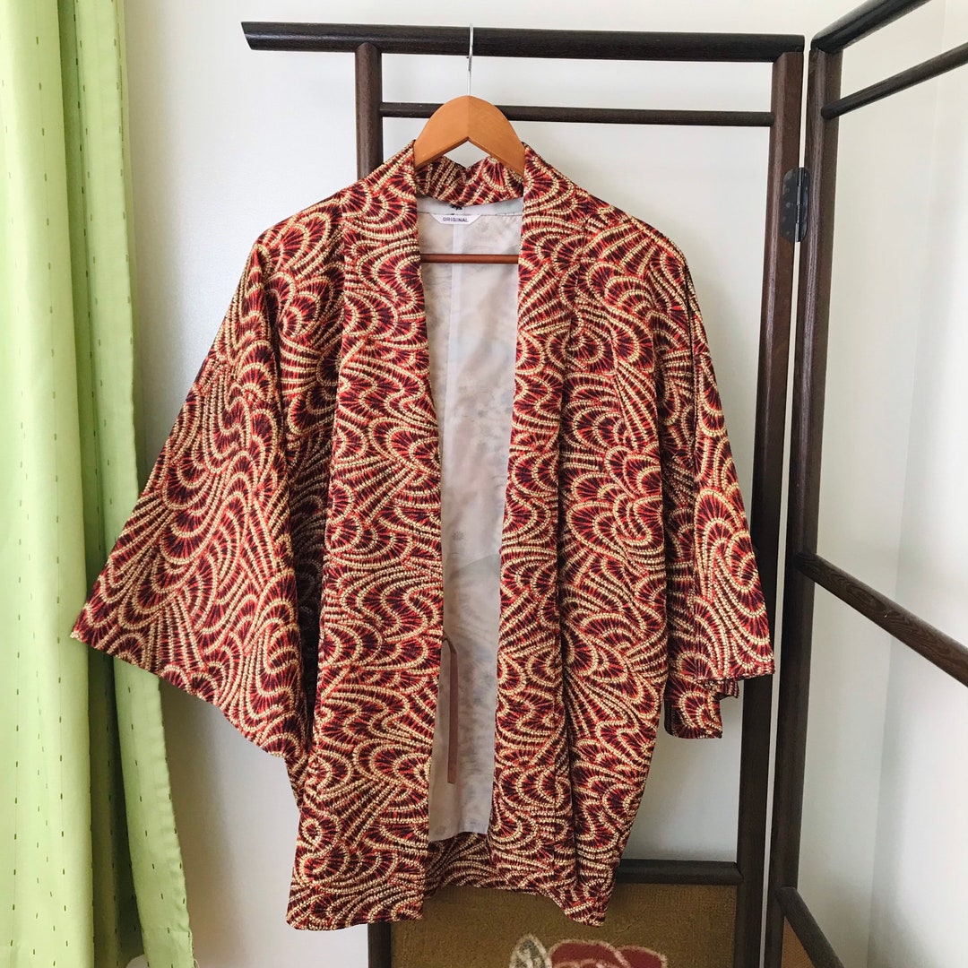 Vintage Haori Kimono Jacket, Handmade Japanese Kimono Coat, Traditional ...