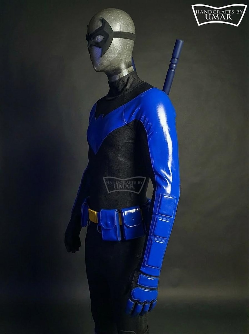 Nightwing Inspired Cosplay Costume | Blue and Black Superhero Bodysuit ...