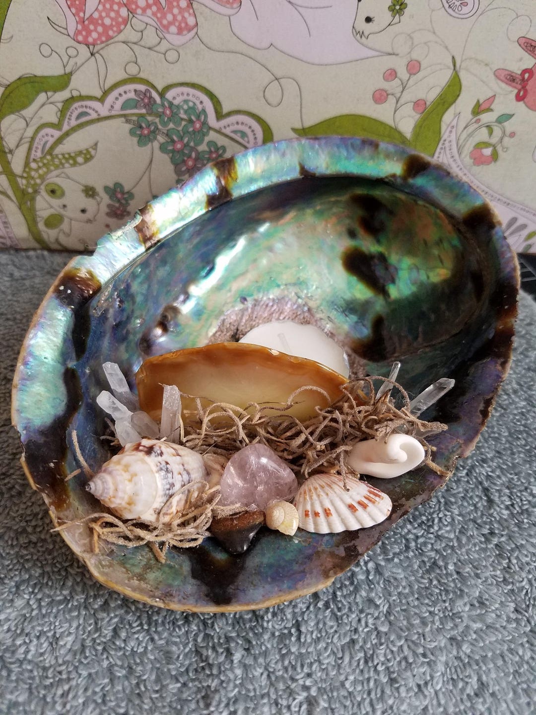 Pagan Magick Abalone Shell Altar With Tealight- Healing - Etsy