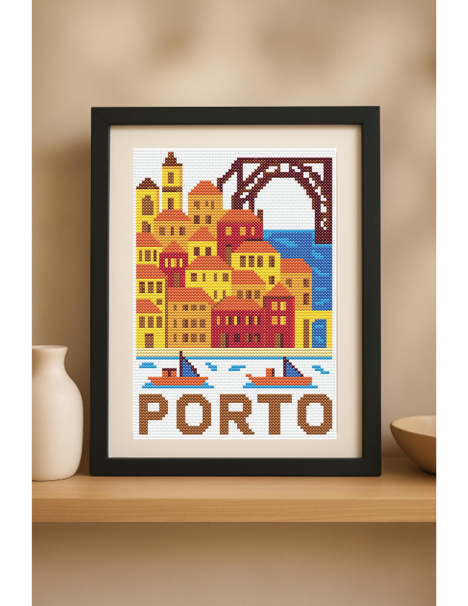 Portugal Travel Cross Stitch Pattern – Porto| Digital PDF - Etsy