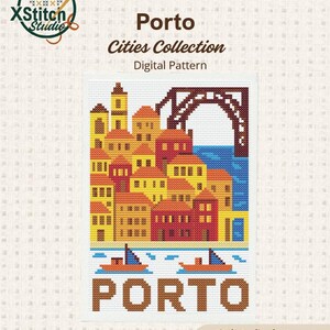 Portugal Travel Cross Stitch Pattern – Porto| Digital PDF - Etsy