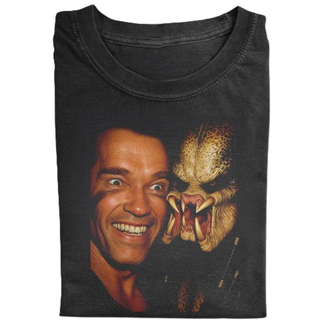 Funny Sci Fi Alien Face T-shirt, Creepy Horror Mashup Graphic Tee, Dark ...