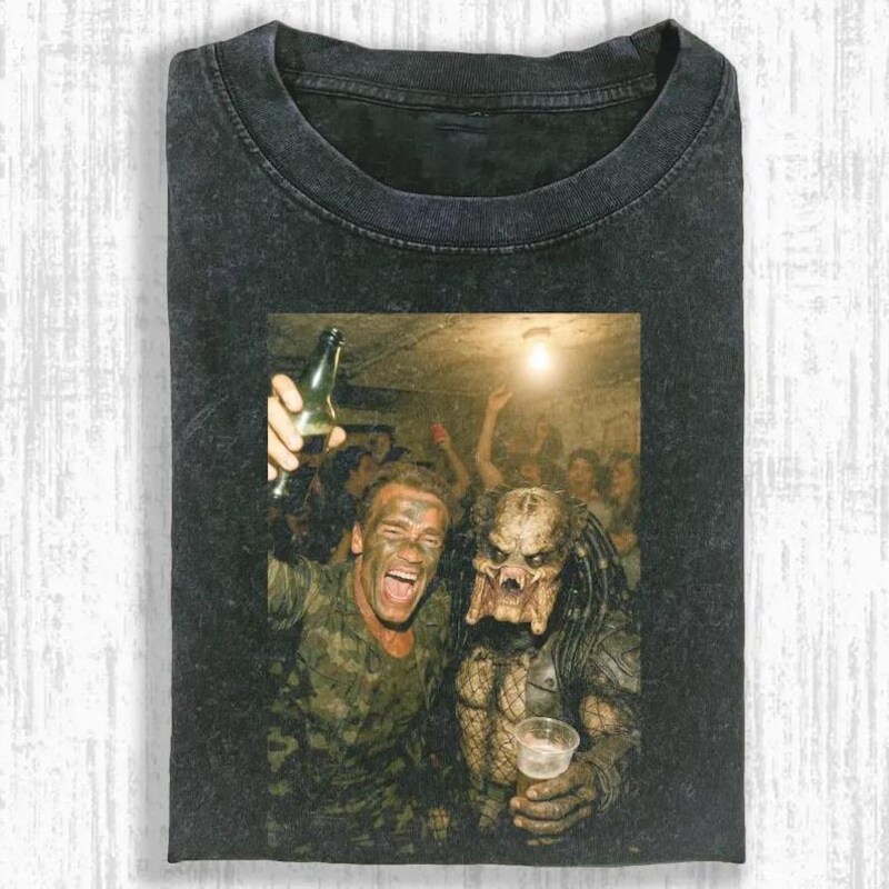 Arnold and Alien Tshirt - Etsy