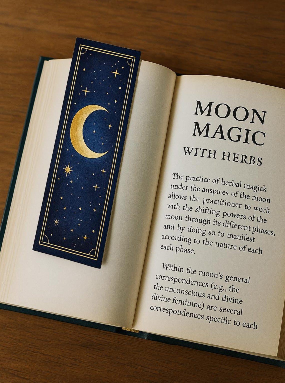 Moon Phase Spell Guide Bookmark – Printable Witchcraft Reference Chart ...