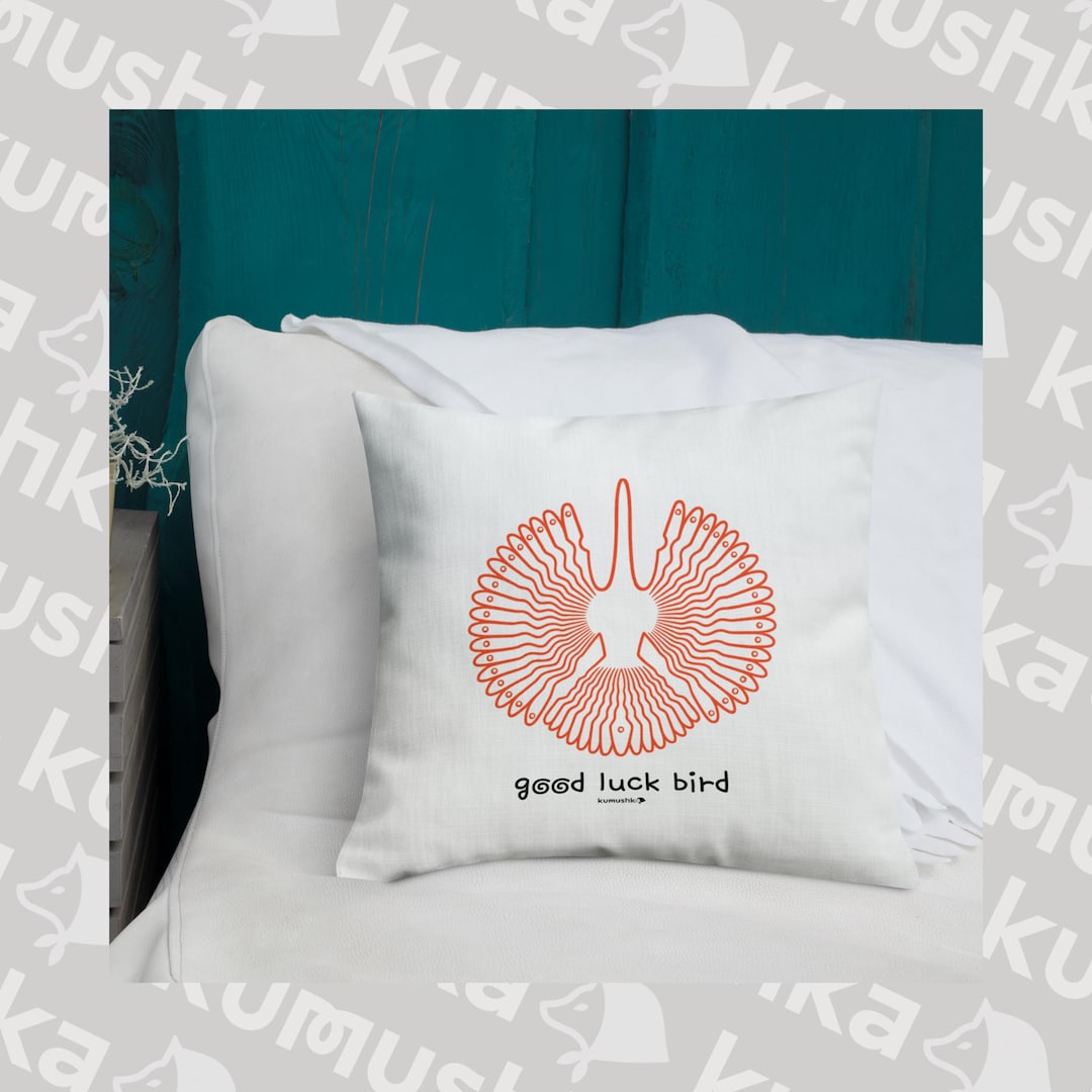 Good Luck Bird Pillow, Slavic Pomor Dove, Folk Art Design - Etsy