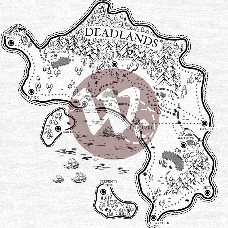 Custom Fantasy Map - Continent/country - Etsy