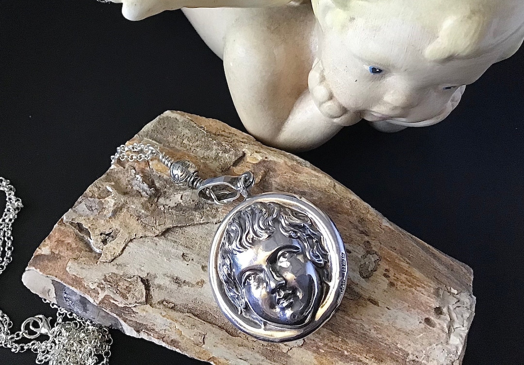 Antique Crisford + Norris Cherub Angel Doll Necklace, 1920s Repurposed ...