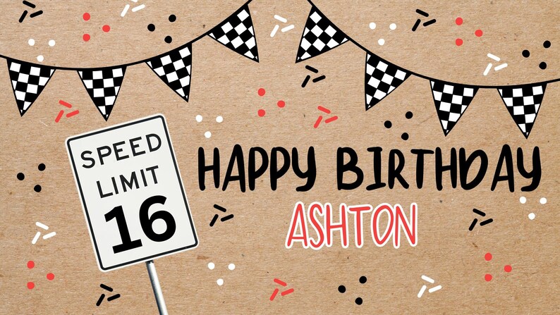 Painted Generic Birthday Banner - Etsy