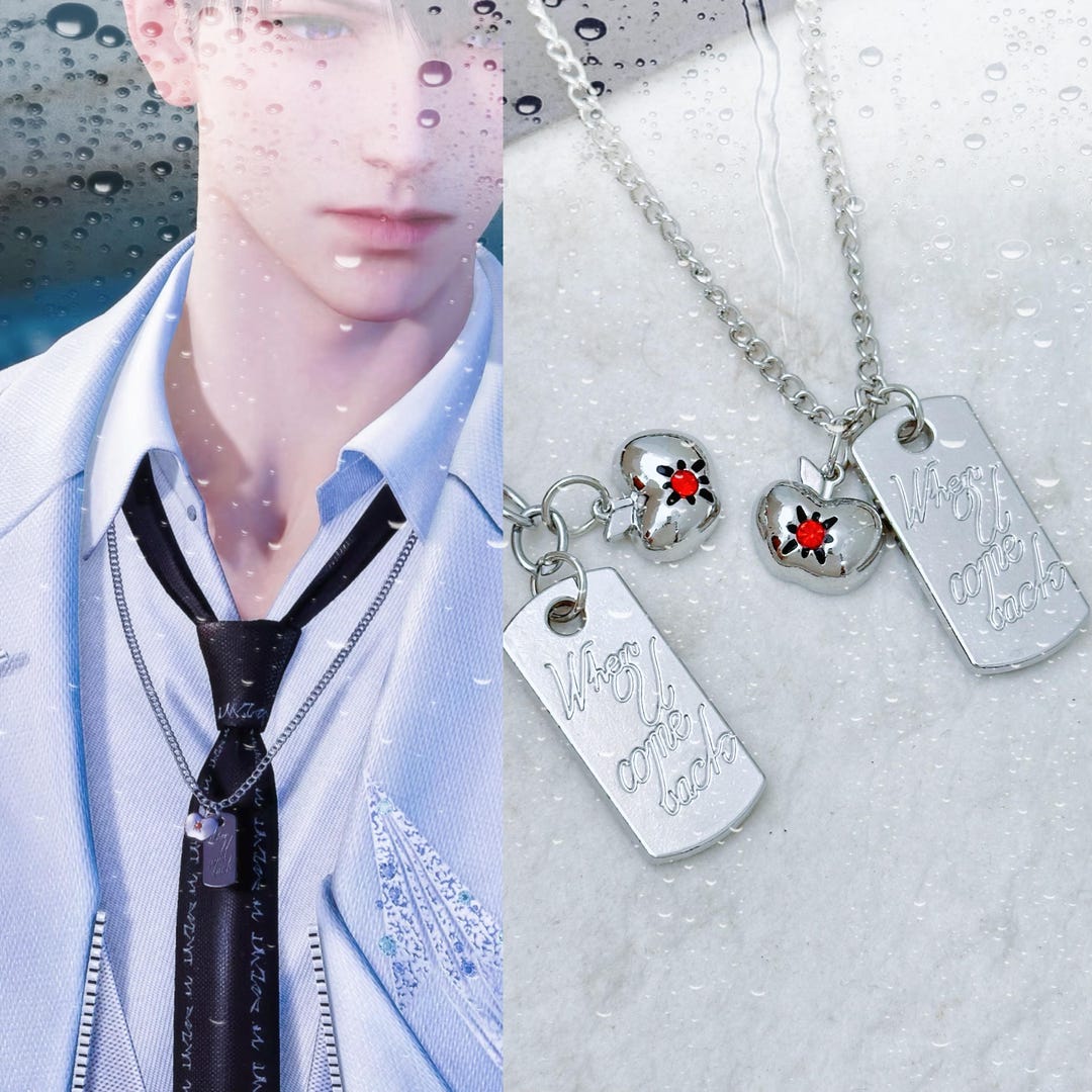 Love and Deepspace Caleb,caleb Necklace,matte Apple Tag Pendant ...