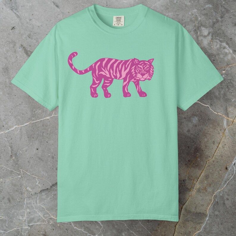 Hand-drawn Tiger T-shirt, Colorful Graphic Tee, Artist Designed and ...