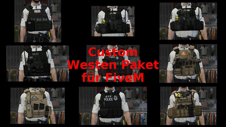 SAST / Custom Vest Pack for Fivem - Etsy Australia