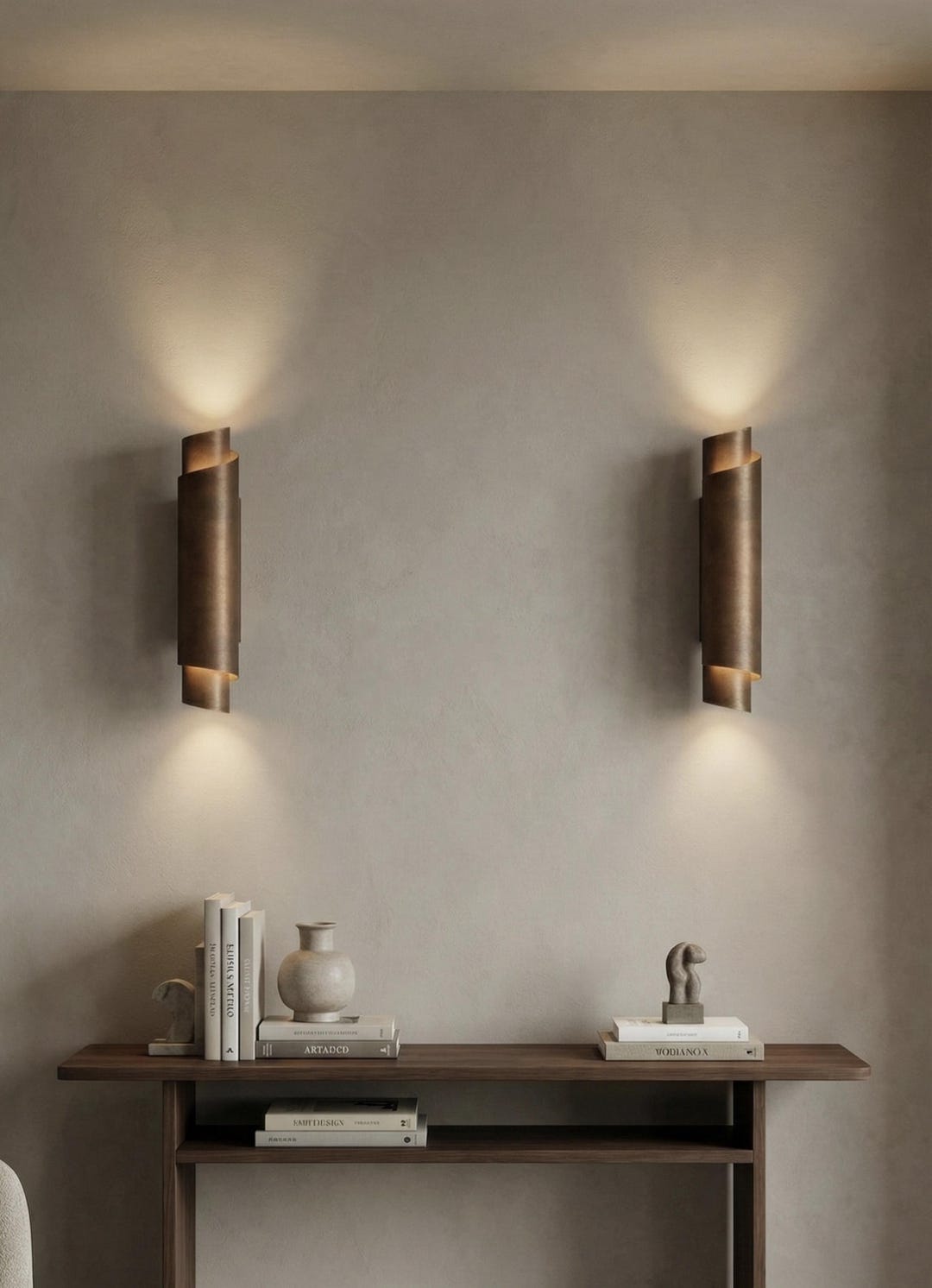 Elegant Mid Century Modern Brass Wall Sconce | Handmade Wall Mount ...