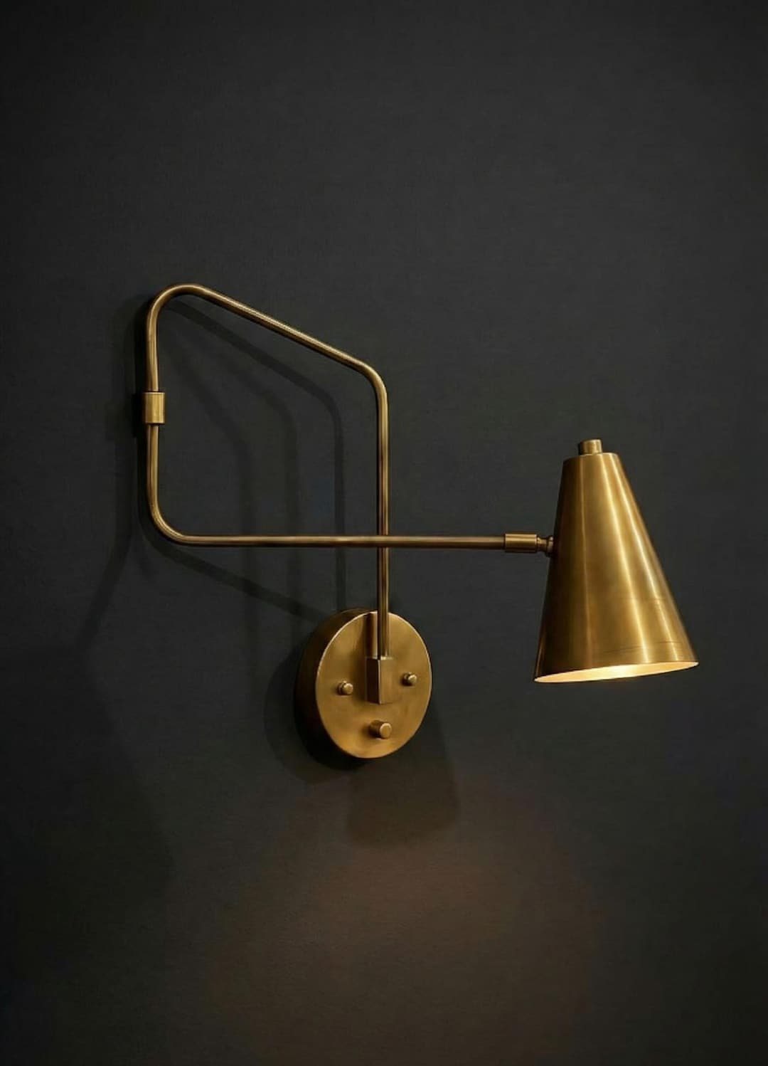 Modern Brass Adjustable Ceiling Spotlight | Minimalist Cylindrical ...